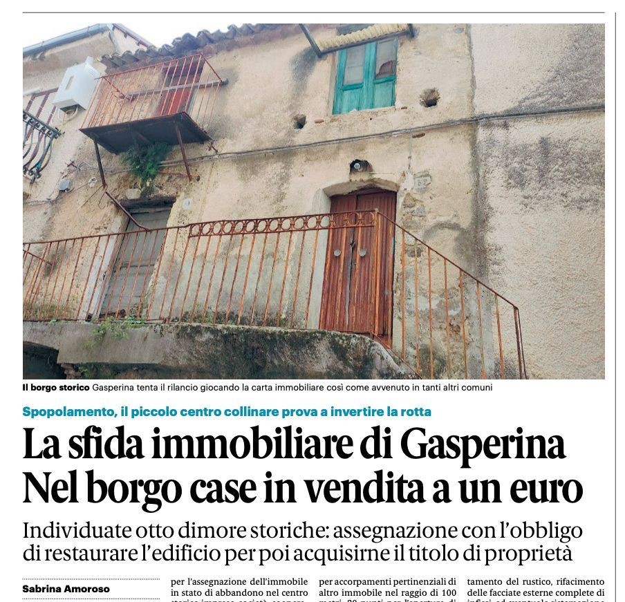 GASPERINA -CATANZARO – CALABRIA - 1 Euro Houses - Cheap Houses in Italy